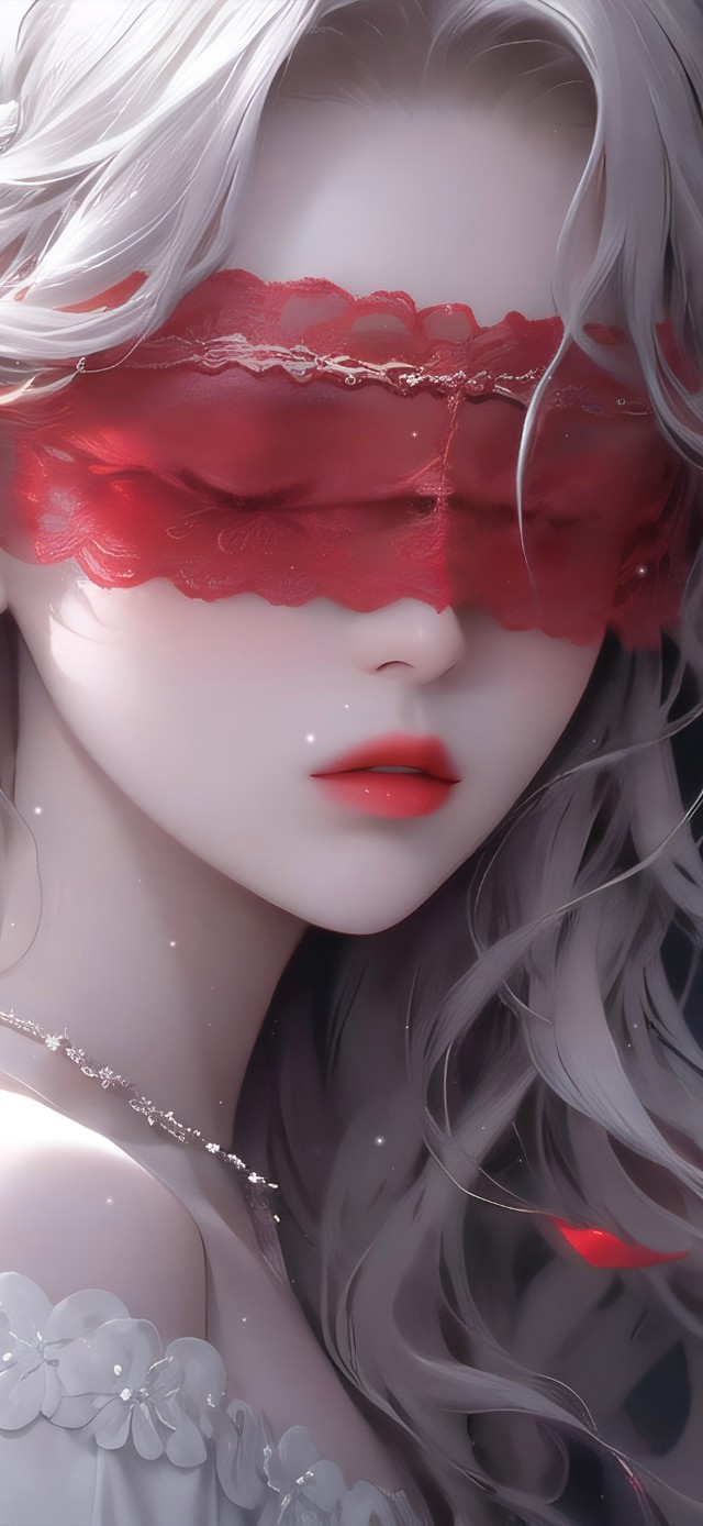 红纱蒙眼女孩美女手机动态壁纸 美女手机壁纸下载 元气壁纸