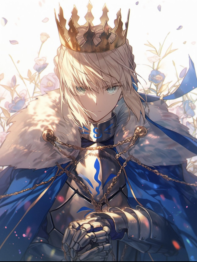 Saber-国王(动漫手机静态壁纸) - 动漫手机壁纸下载 - 元气壁纸